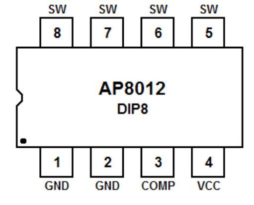 AP8012 SMPS контроллер питания DIP8 (ID#744408207), цена: 13.87 ...