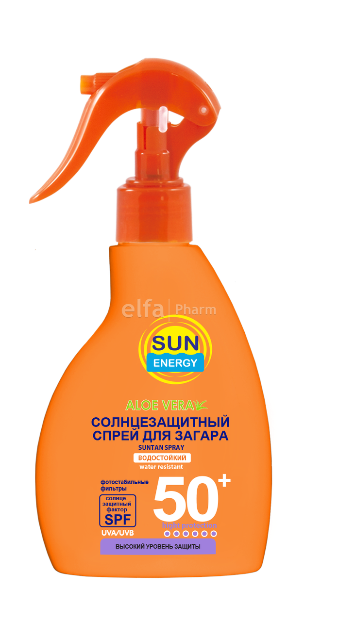 Купить Sun Energy спрей для загара водостойкий SPF 50+ 200 мл, цена 216 ...