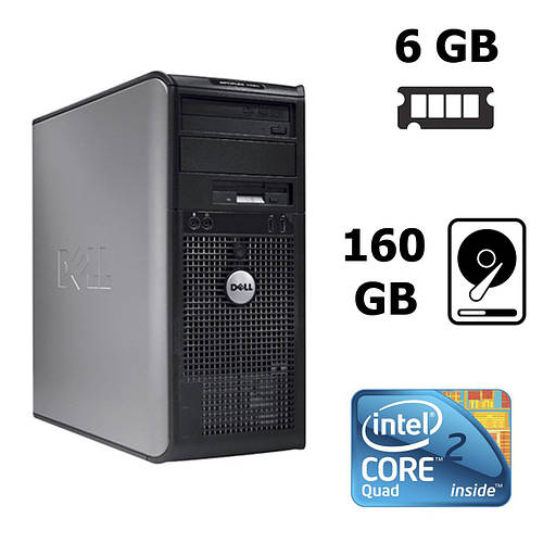 Dell Optiplex 760 MT / Intel® Core 2 Quad Q6600 (4 ядра по 2.4 GHz ...