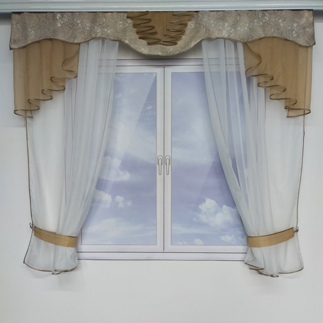 Шторки с ламбрекеном на кухонное окно №314: продажа, цена в Хмельницком ...