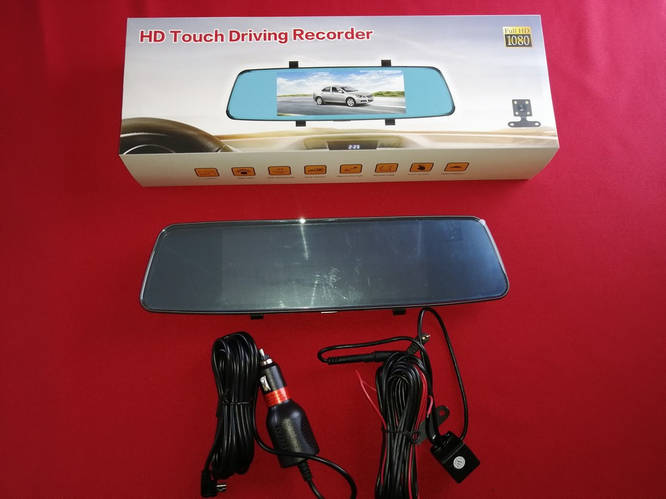 Видеорегистратор с камерой заднего вида HD Touch Driving Recorder V30 ...