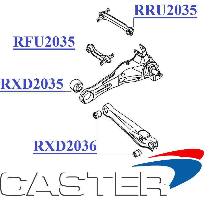 Полиуретановый сайлентблок заднего нижнего поперечного рычага ...
