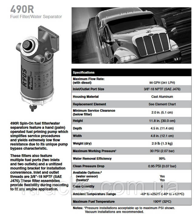 Сепаратор топливный DAF Volvo Iveco MAN RVI Фильтр сепаратор дизельного ...