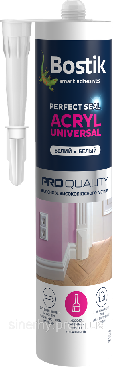 Купити Герметик акриловий BOSTIK ACRYL UNIVERSAL 280 мл силікон, ціна ...