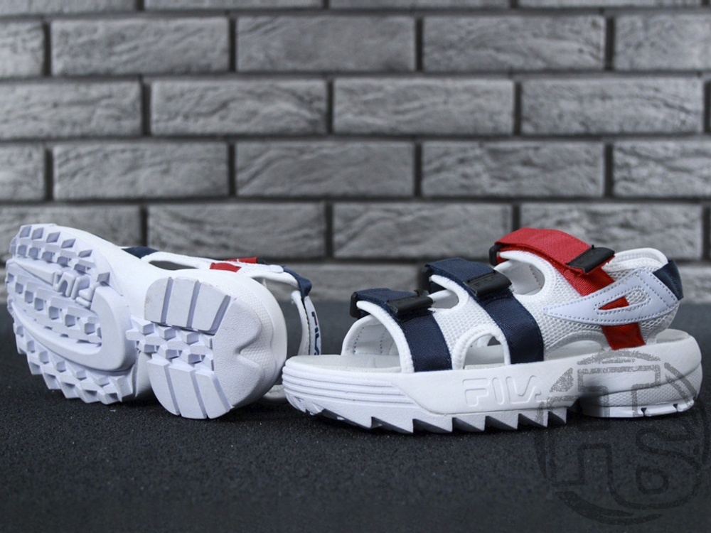 Мужские сандалии Fila Disruptor 2 Sandal White Red Blue FS1HTZ3082X ...