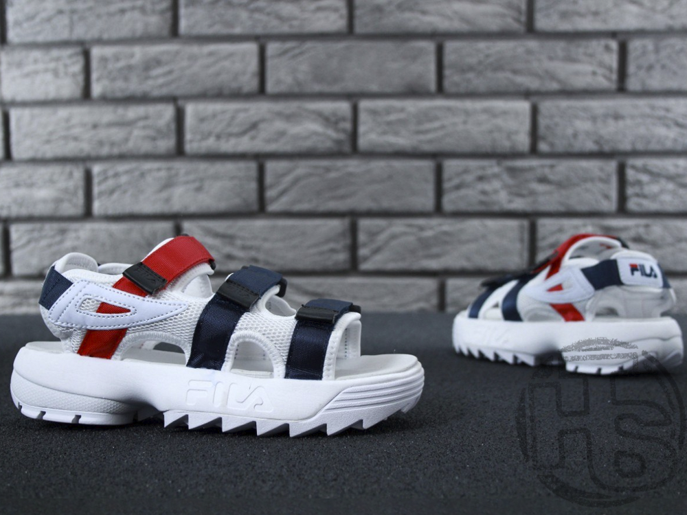 Мужские сандалии Fila Disruptor 2 Sandal White Red Blue FS1HTZ3082X ...