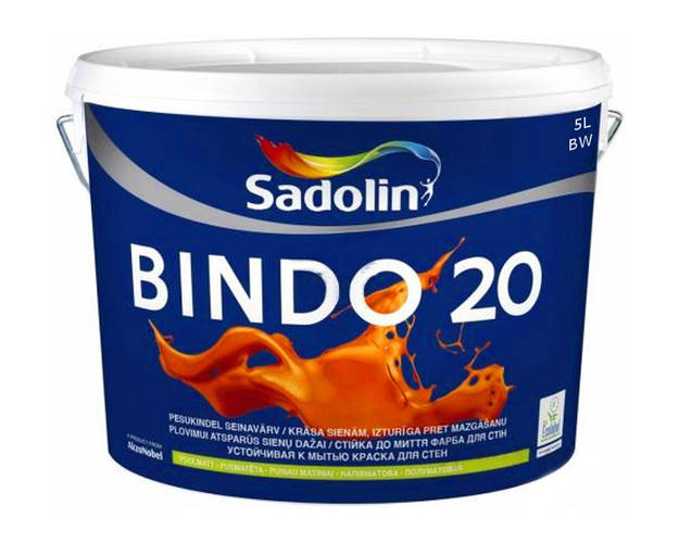 Купить Краска Садолин SADOLIN BINDO 20 белая 5л, цена 3800 грн — Prom.ua (ID#1220431126)