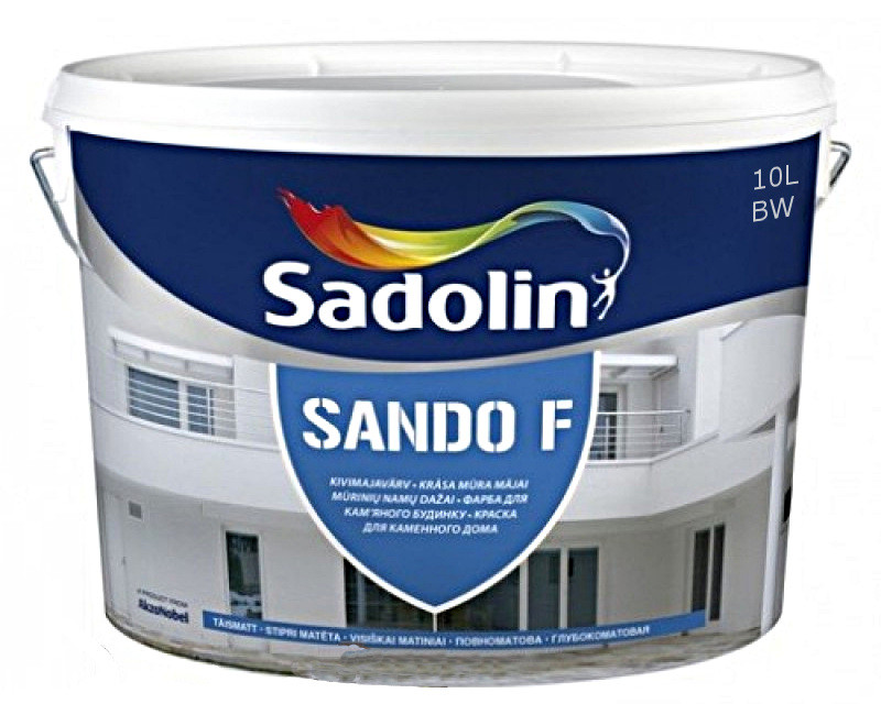 Латексная Водоэмульсионная Краска SADOLIN SANDO F Белая, 10л — в ...