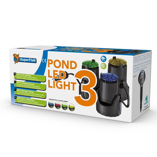 Superfish Pond LED Light 3 - светильник для водопада, пруда, фонтана ...