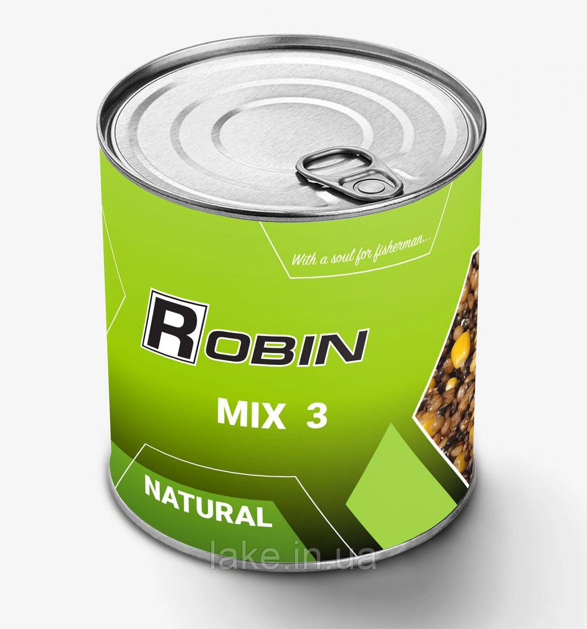 Зерновий мікс Robin MIX-3 900 мл ж/б Natural (Цільнозерн.): продаж ...