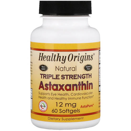 Астаксантин, Astaxanthin (Complex) AstaPure®, Healthy Origins, 12 мг 60 ...
