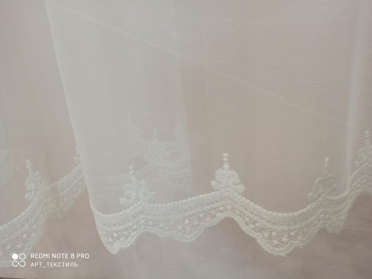 Тюль в спальню, зал грексетка с купоном Rowi 121394 молочная 1406. (ID ...