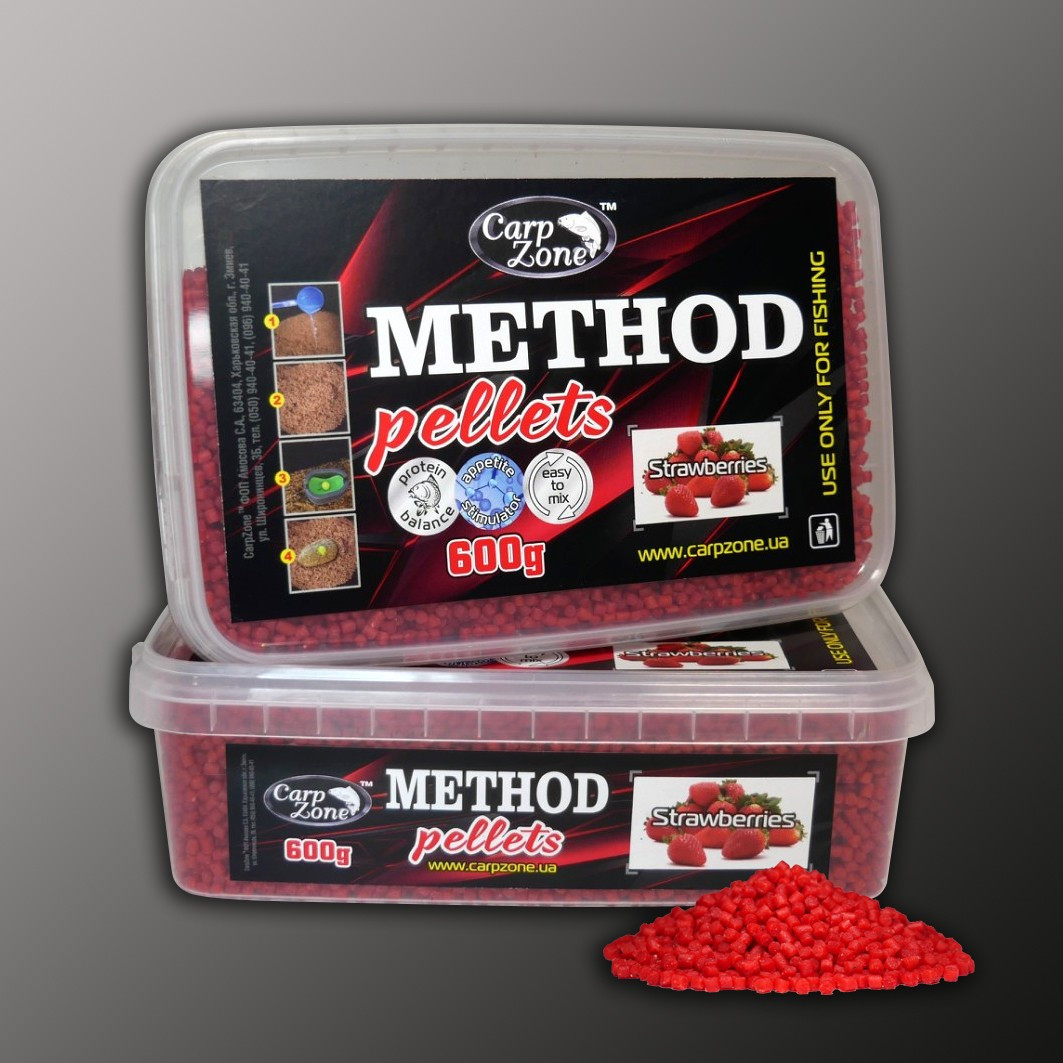 Метод пеллетс Method Pellets Strawberries (Клубника) 600g 2-3mm ...