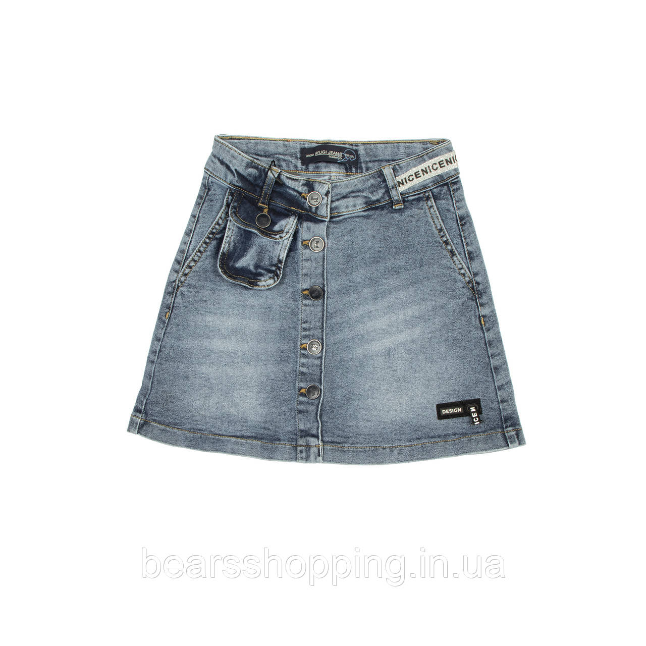 Детская джинсовая юбка для девочки,размер 10,13,14 лет,рост 140,158,164 ...