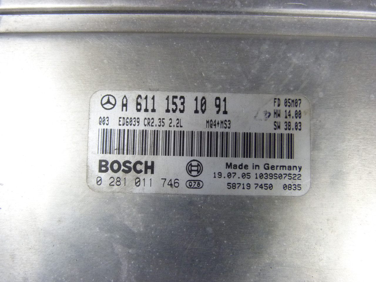 Електронний блок управління (ЕБУ) 2.2 cdi Mercedes Sprinter 901-905 ...