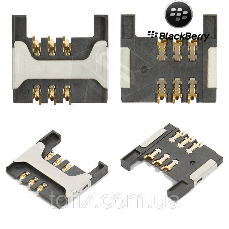 Коннектор SIM-карты для Blackberry 8800, 8820, 8830, 9000, оригинал ...