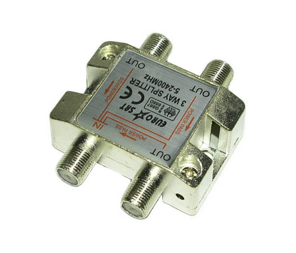 Сплитер TV 3-way HQ 5-2400MHz с прох. питания Eurosat 2-0146 (ID ...