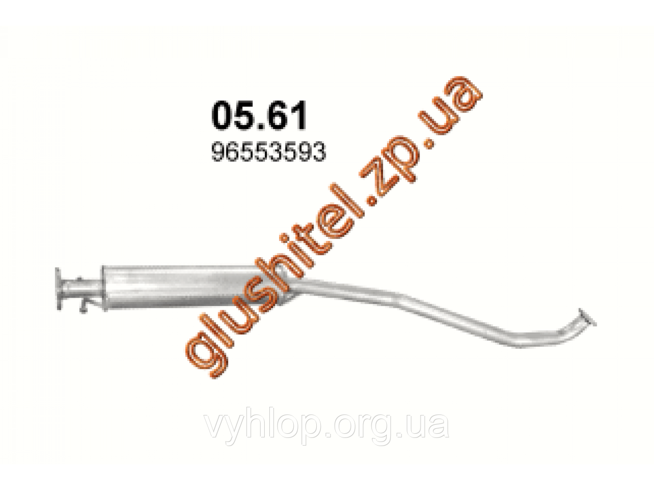 Резонатор Шевроле Лачетти (Chevrolet Lacetti) (05.61) RK по выгодной ...