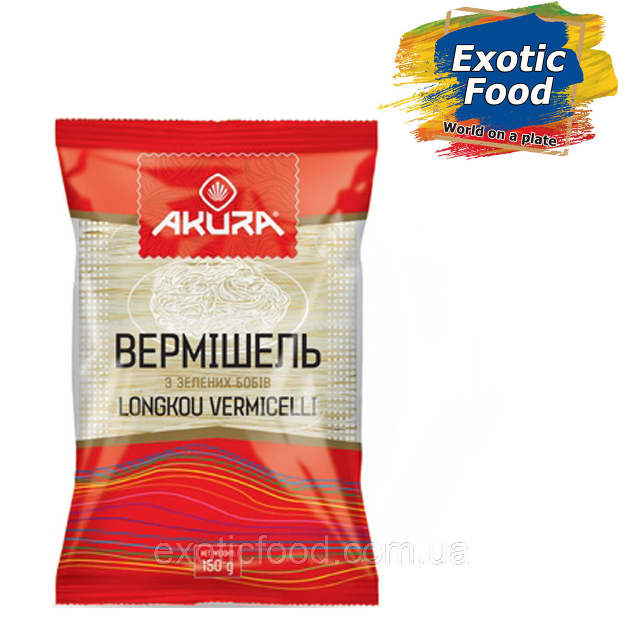 Вермишель с Зеленых Бобов (фунчоза) ТМ "AKURA", 150 Г — Купить Недорого ...