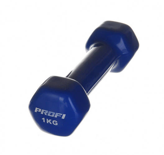 Купить Гантеля Profi М 0289 с виниловым покрытием 1 кг Синяя, цена 220 ...