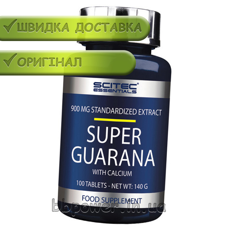 Купить Гуарана энергетик Scitec Super Guarana 100 таб Топ продаж, цена ...