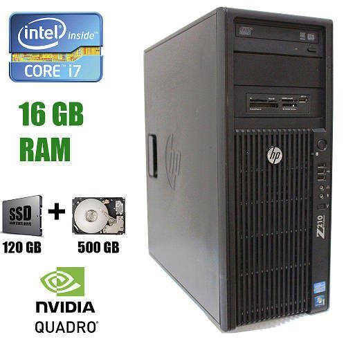 HP Workstation Z210 Tower / Intel Core i7-2600 (4 (8) ядра по 3.40 - 3. ...