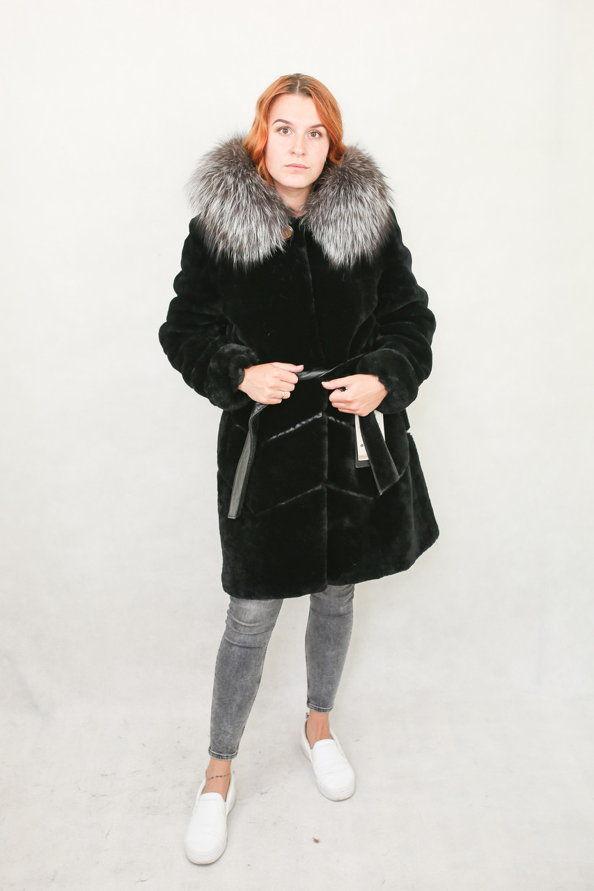 Шуба Из Меха Мутон Черная, Натуральная — в Категории "Женские Шубы" на ...