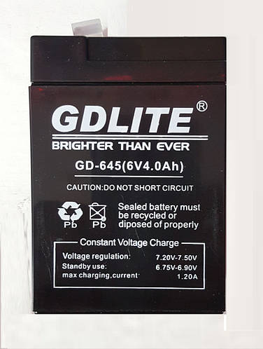 Аккумулятор батарея BATTERY GD 645 6V 4A GD LITE! BEST, цена: 282.24 ...