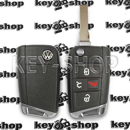 Купить Ключ Volkswagen (корпус Фольксваген) 3 кнопки, лезвие HU66 (с ...