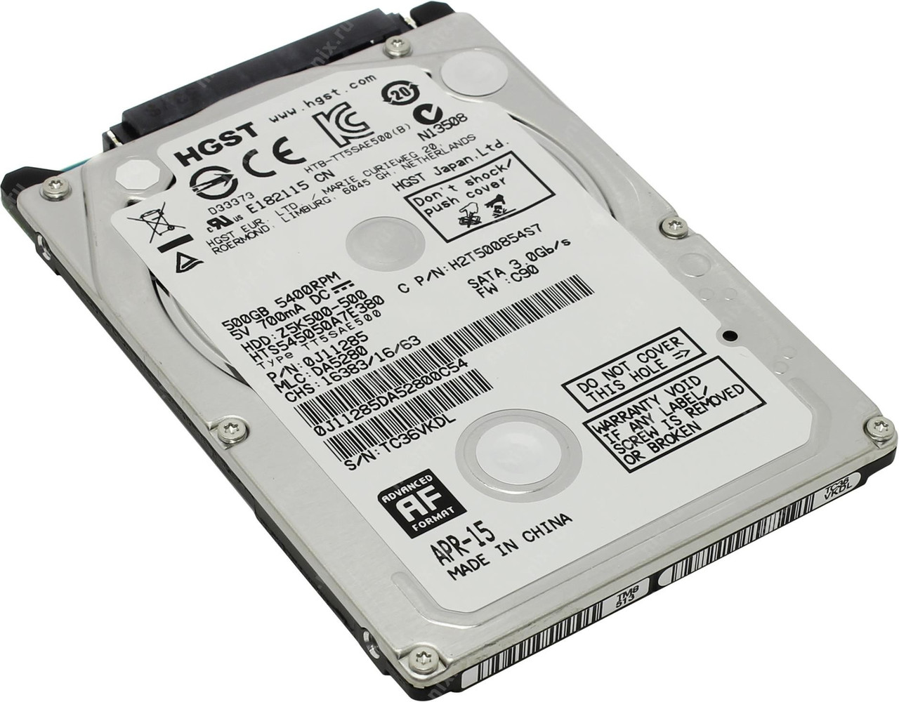 Купити Жорсткий диск Hitachi (HGST) Travelstar Z5K500 500GB 5400rpm 8MB 2.5 SATA II Б/У, ціна ...