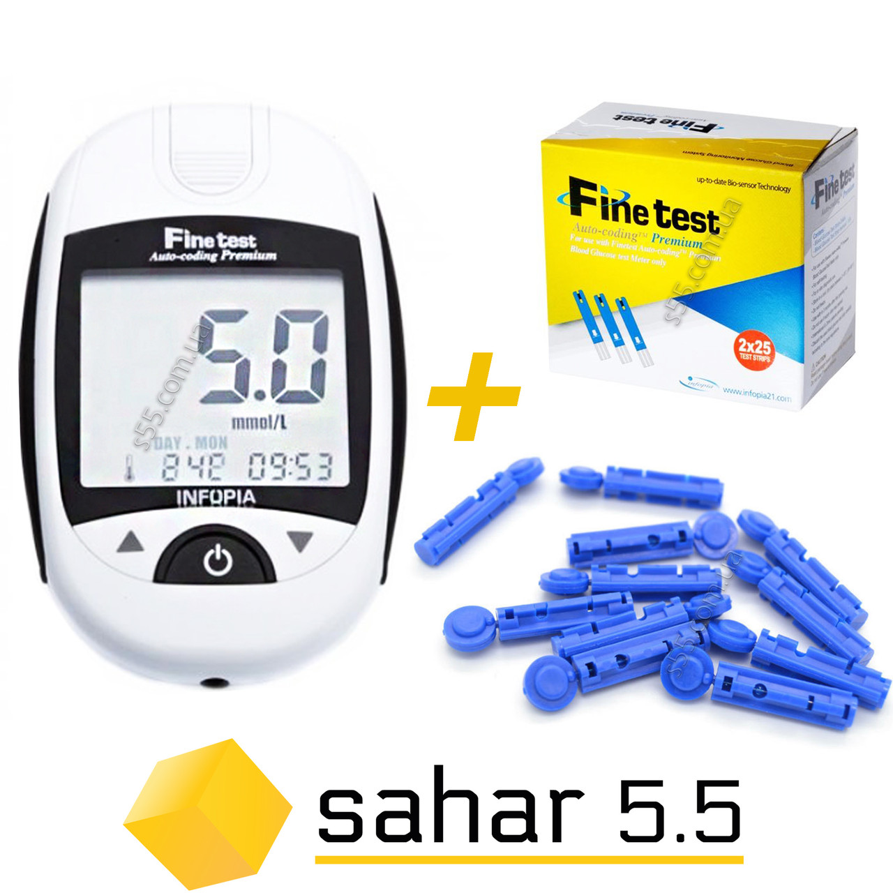 Глюкометр Файнтест Премиум - Fine Test Auto-Coding Premium + Стартовый ...