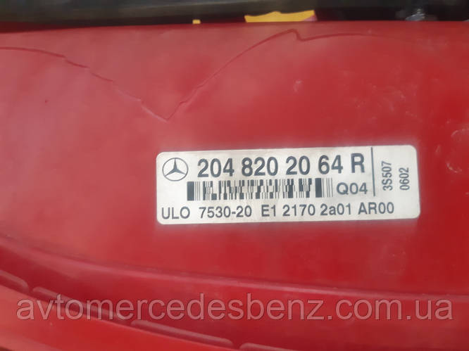 A2048201964 , A2048202064 Mercedes C-204 седан ліхтар задній лівий ...