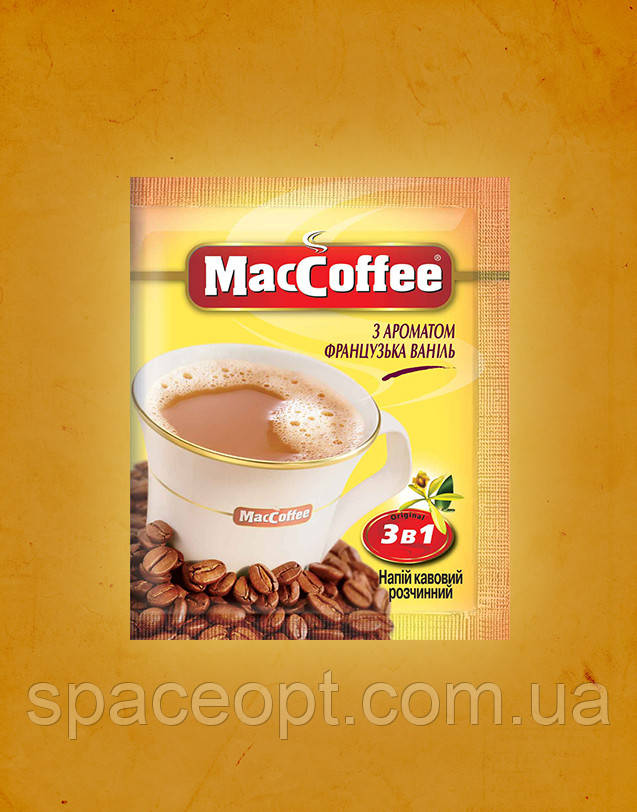 Купить Кофейный напиток MacCoffee 3 в 1 Французская ваниль 20 пакетиков ...