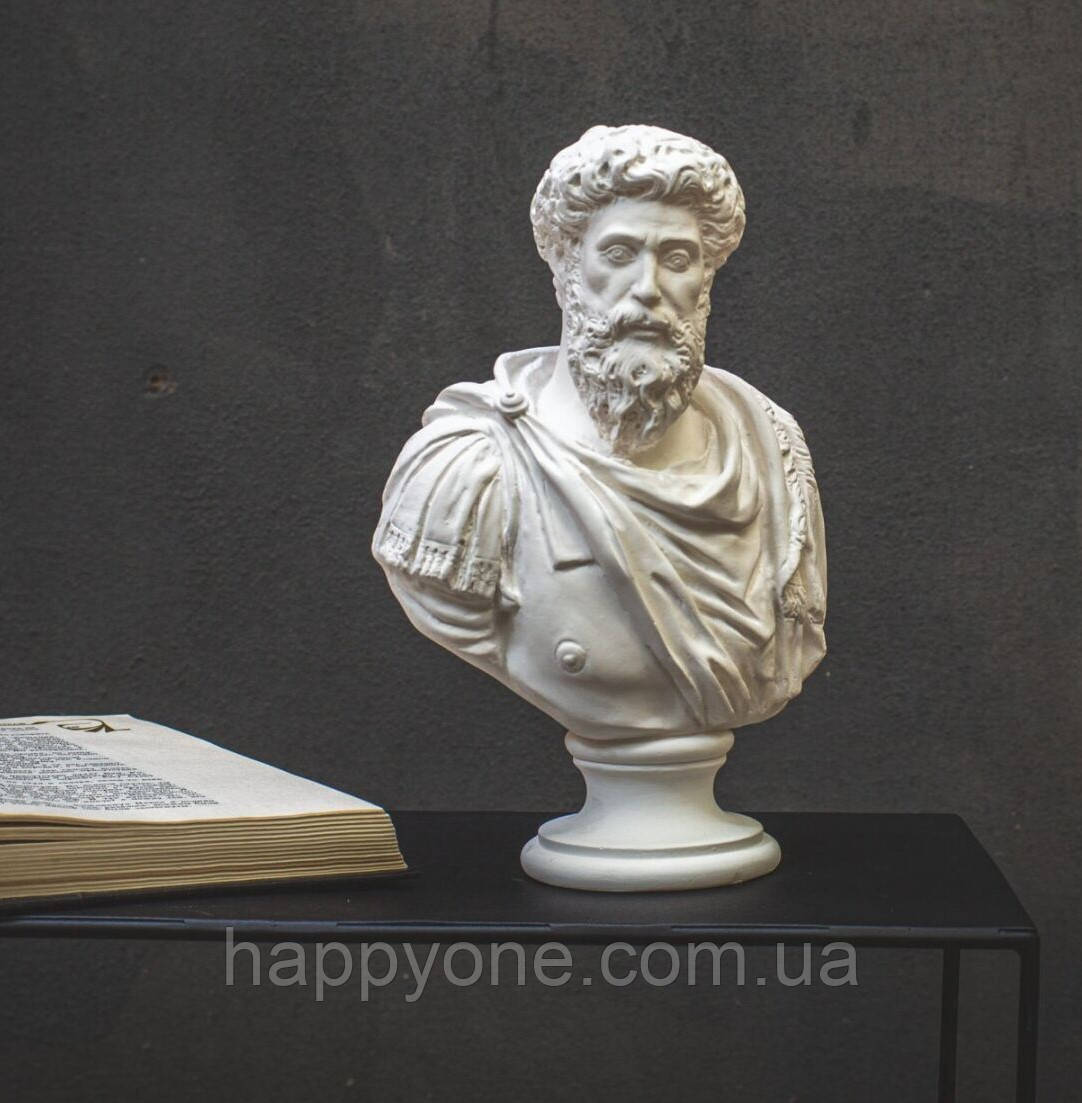 Гипсовый бюст Марка Аврелия (белый) (ID#1245260306), цена: 4490 ...