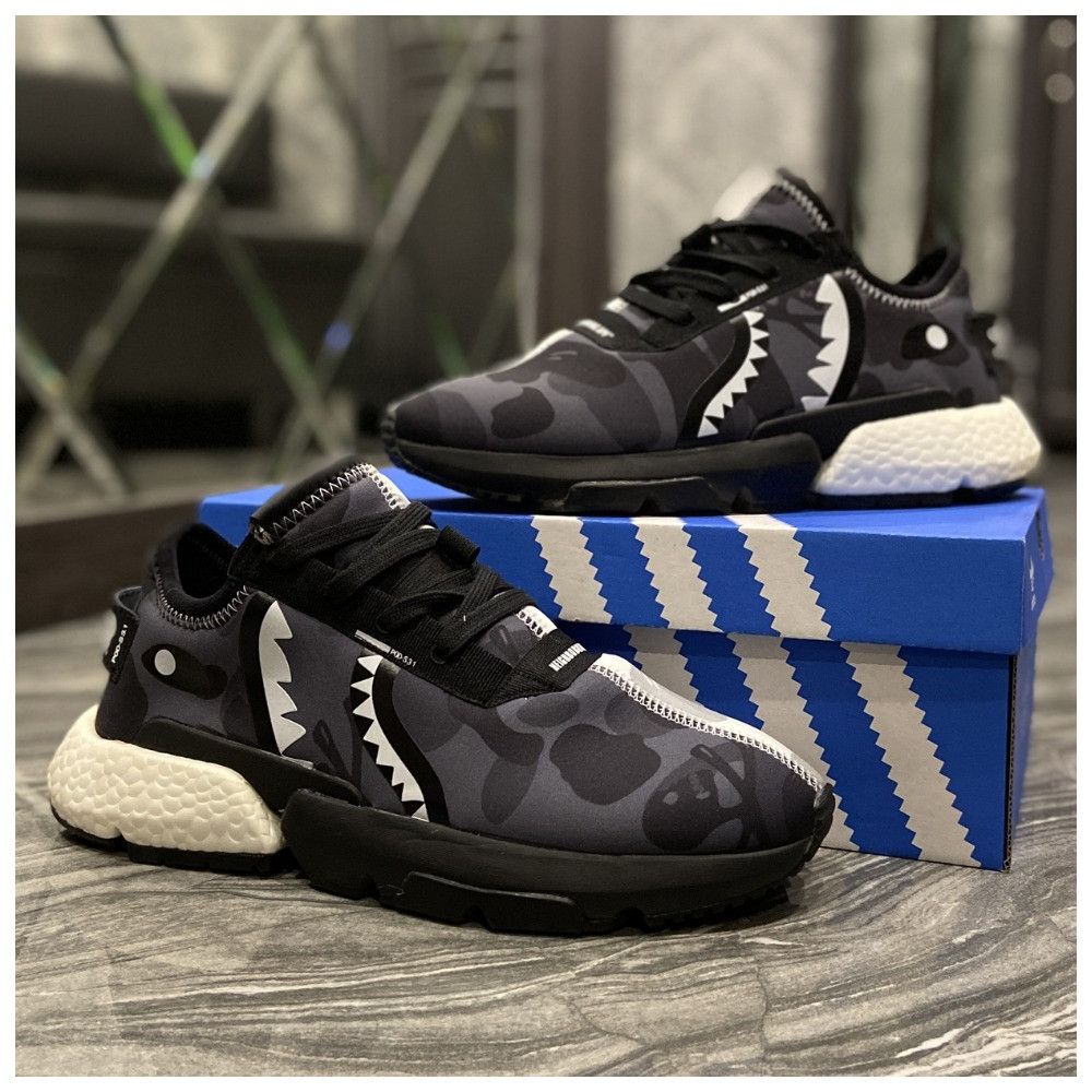 Мужские кроссовки Adidas POD S3.1 Bape x Neighborhood, кроссовки адидас ...