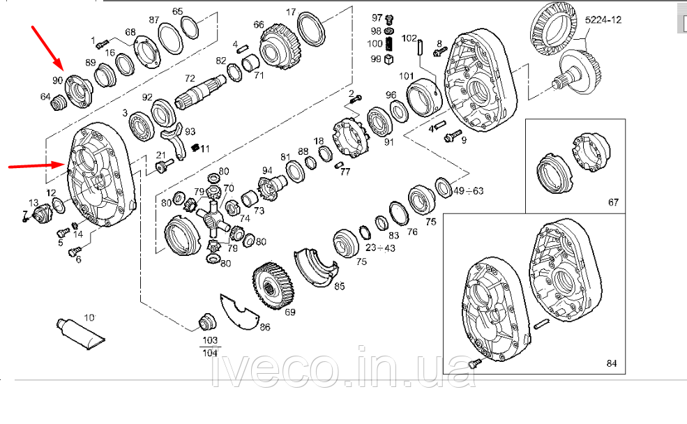 Флянець редуктора середнього моста Iveco Trakker EuroTrakker Івеко ...