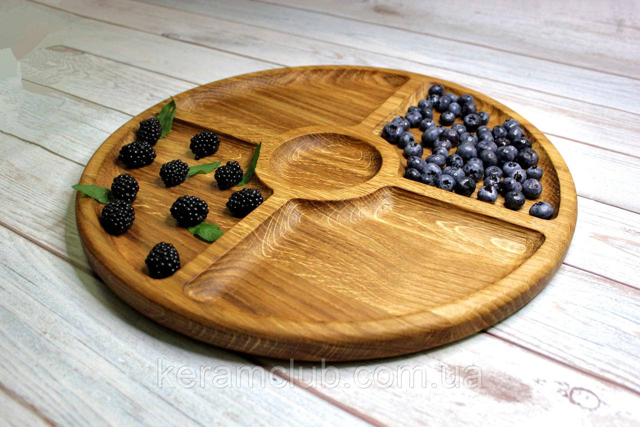 Менажница дубовая Керамклуб 5 сегментов d 35 см: продажа, цена в Киеве ...