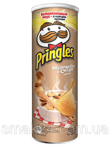 Чипсы с белыми грибами в сливочном соусе Pringles Mushroom & Cream 165 ...