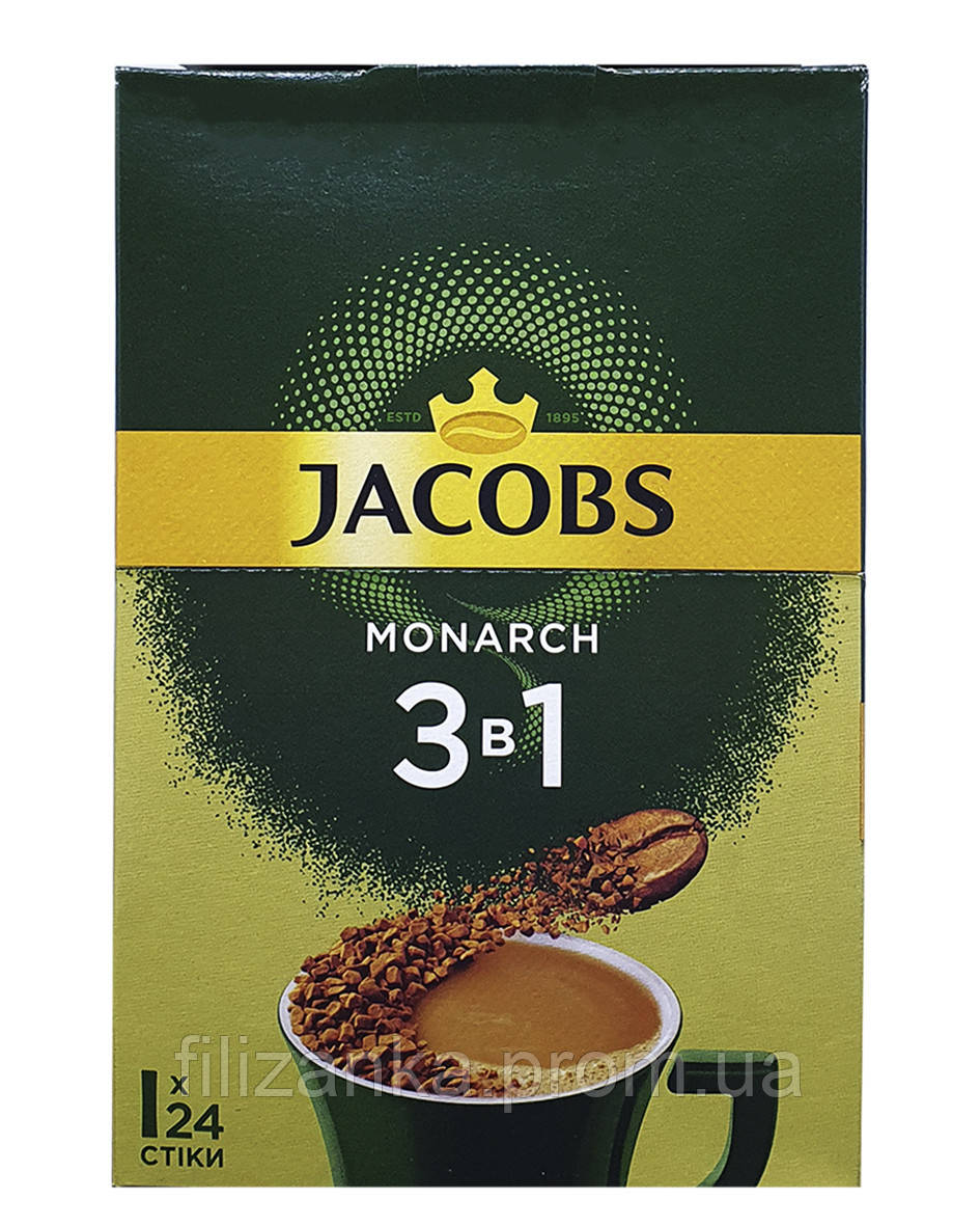 Купити Кава Jacobs Monarch 3в1 в стіках 24 х 15 г (53152), ціна 168 грн ...