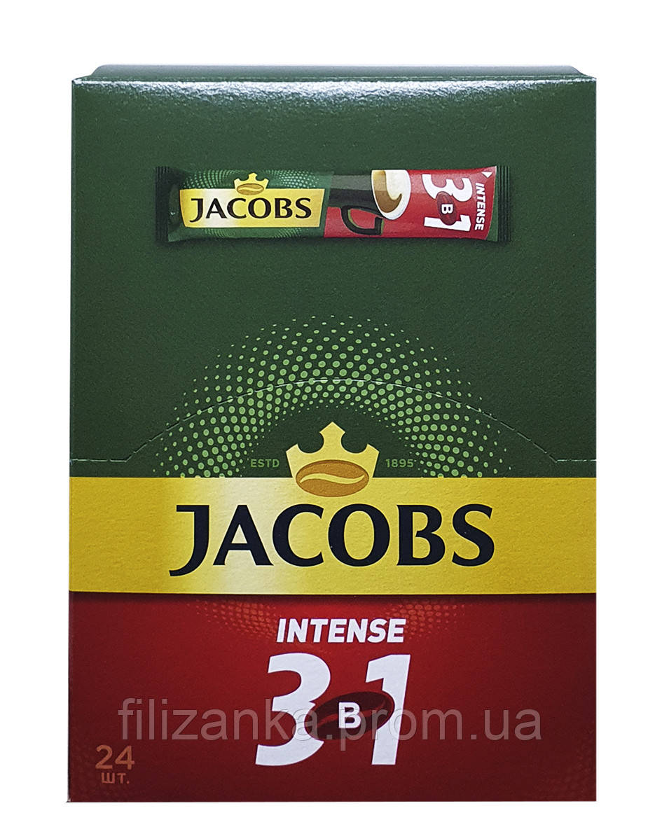 Кофе Jacobs Intense 3в1 в стиках 24 х 12 г (457) (ID#867669592), цена ...