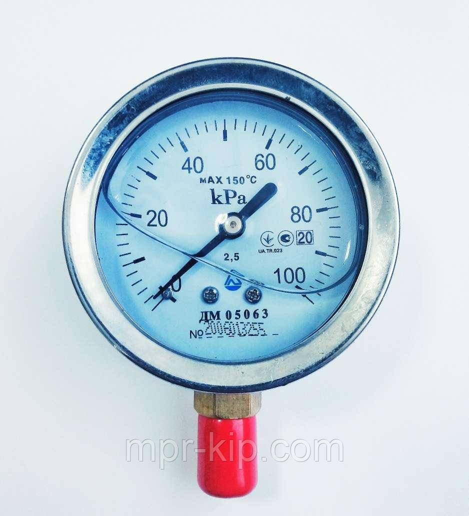 Манометр глицериновый ДМ 05063 (до 100 кПа; кл. точности 2,5; М12x1,5 ...