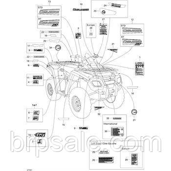 Наклейка ROTAX 800 Can-Am BRP Decal 800 *ROTAX 800 DECAL, цена 937 грн ...