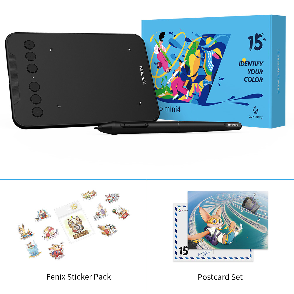 Купити XP-Pen Deco mini4 4x3 4-дюймовий графічний планшет для малювання ...