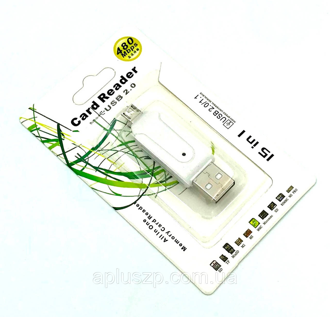 Картридер CR-004 USB + OTG SD + Micro SD White (ID#1253180153), цена: 40 ₴, купить на Prom.ua