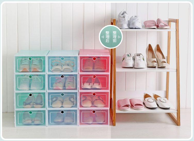 ПЛОТНЫЕ Коробки для Обуви Прозрачная Хранение Обувные Box Органайзер ...