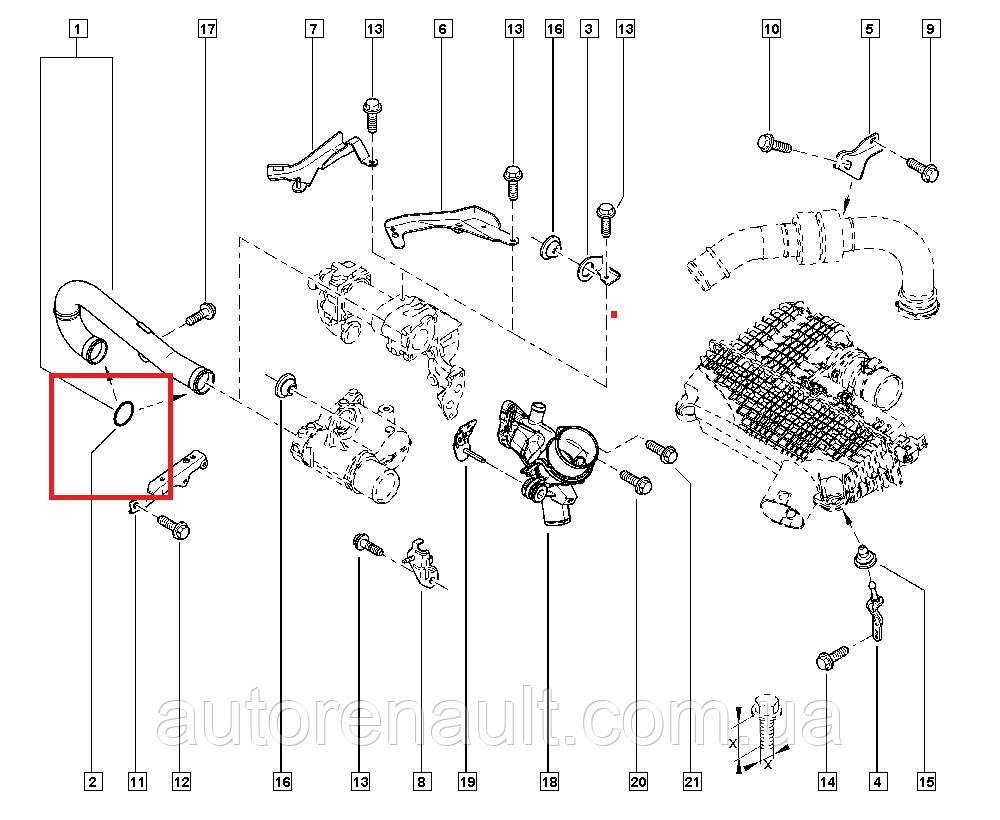 Купить Кольцо водяного патрубка на Рено Дастер 1.6i+1.5dCi- Renault ...