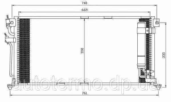 Радиатор кондиционера Mitsubishi Lancer 03-08, 35541 NRF, MN151100 ...