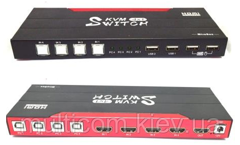 03-05-061. HDMI 4K KVM switcher + USB hub, HSV581 (ID#1256325915), цена: 2861.10 ₴, купить на ...