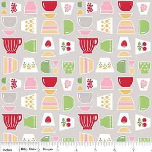 Купить Riley Blake Bake Sale Miseczki Gray | 100% Хлопок США, цена 89 ...