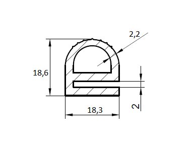 Купить Уплотнитель е-образный, цена 322 грн — Prom.ua (ID#1258165723)